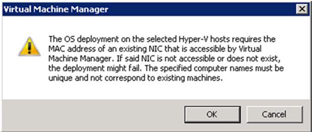 Error In Entering Hyper V Host Computer Name And Mac Address